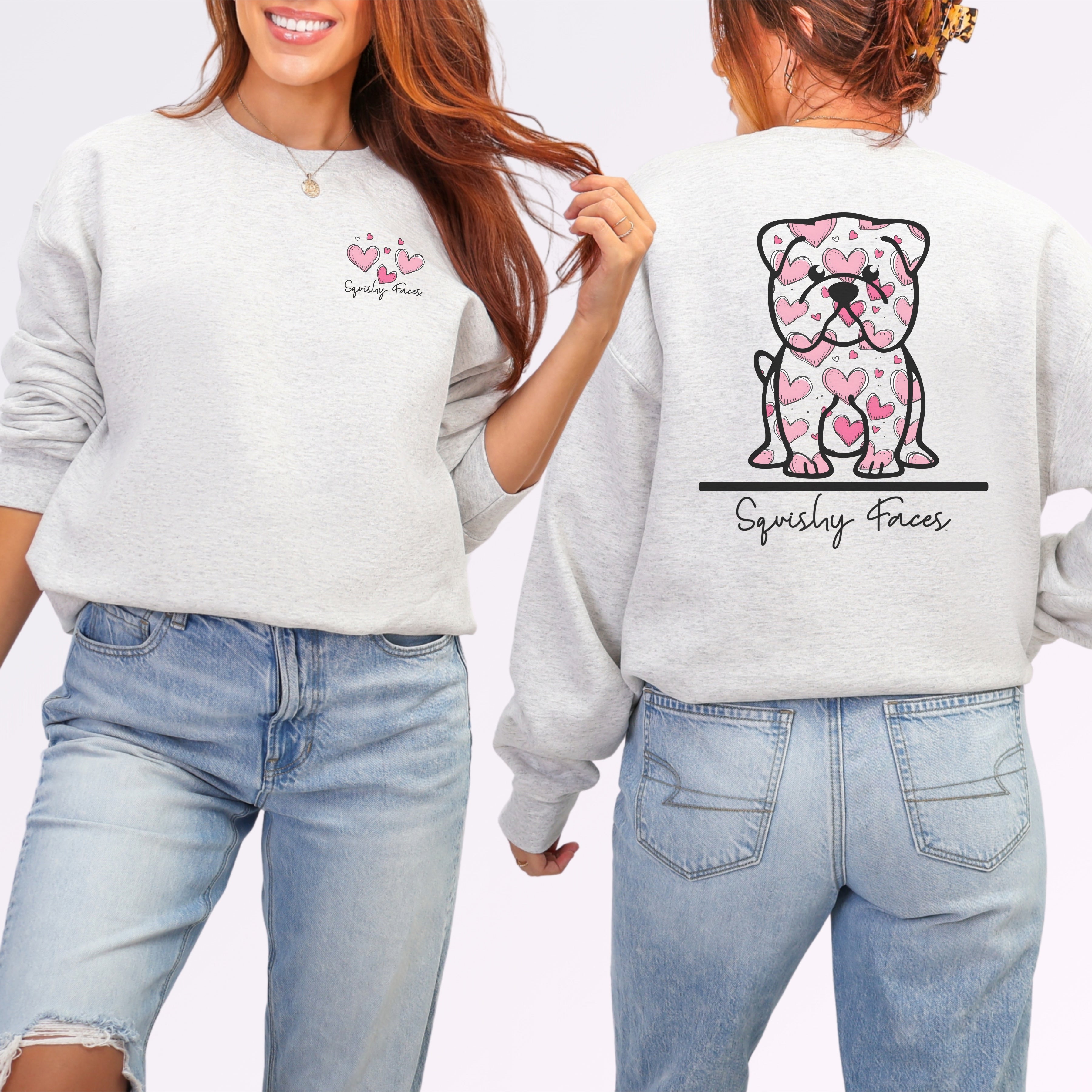 Classic English Big Pink Hearts – Squishy Faces